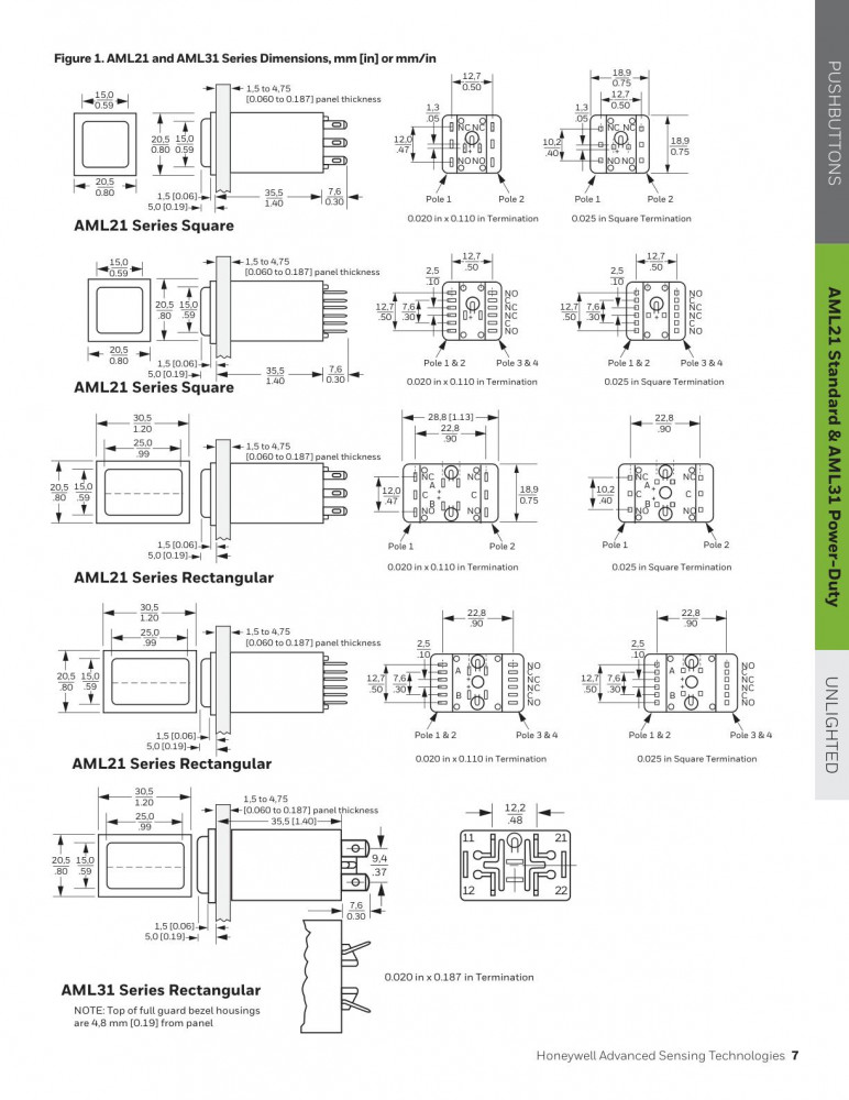Honeywell AML datasheet page 7