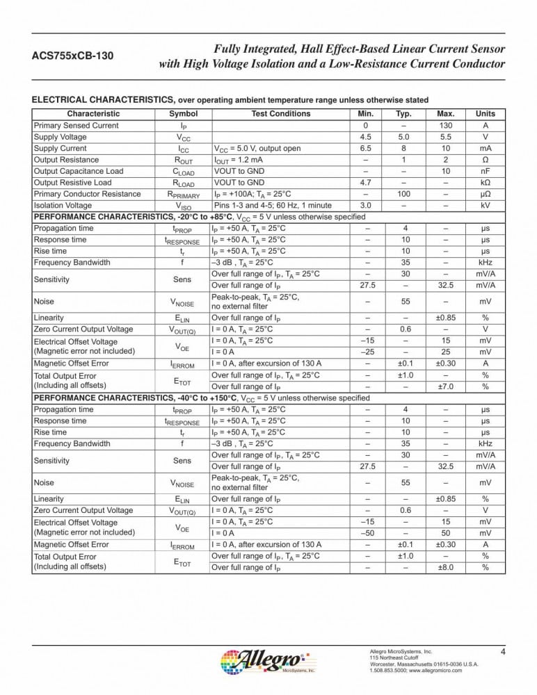 ACS755 datasheet page 4