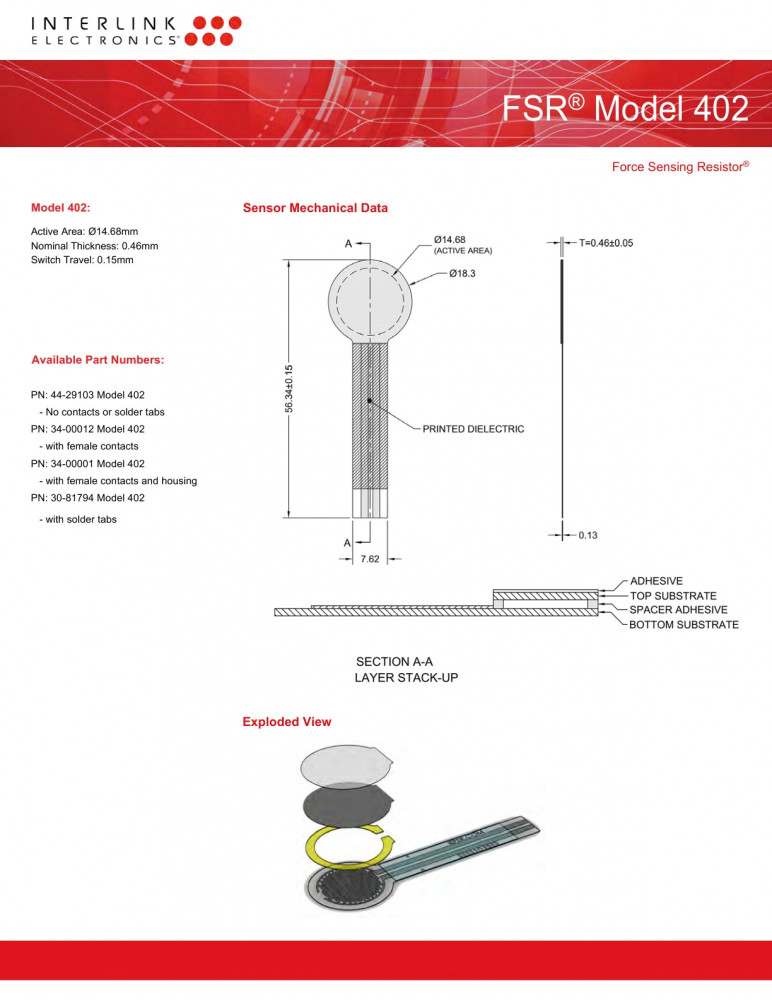 FSR 400 Series datasheet page 6