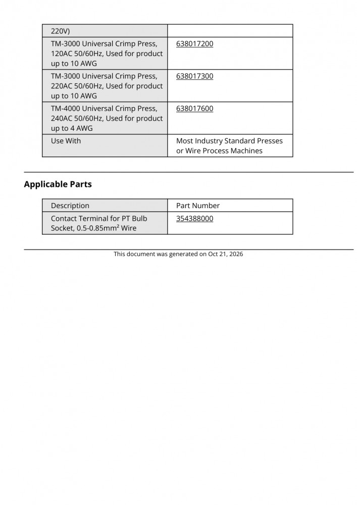 Technical document page 3 for MOLEX 639011600