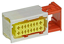 3.33mm / 6.00mm Pitch Hybrid Inline Female Housing, Right Slide Orientation, Dual Row, 16 Circuits, White for sale