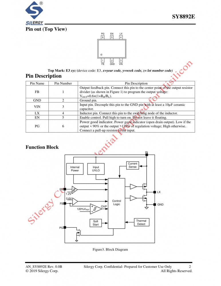 SY8892EARC datasheet page 2