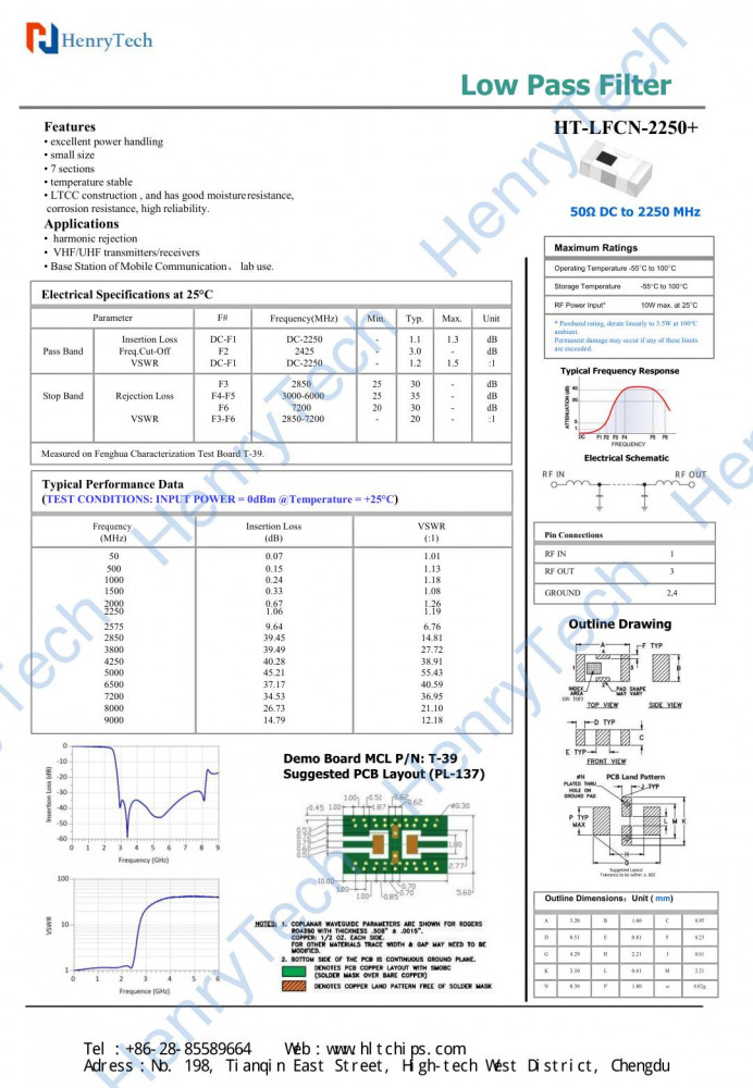 HT-LFCN-2250+ technical document preview