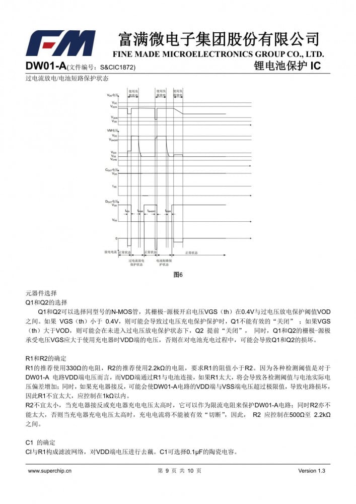 DW01-A datasheet page 9