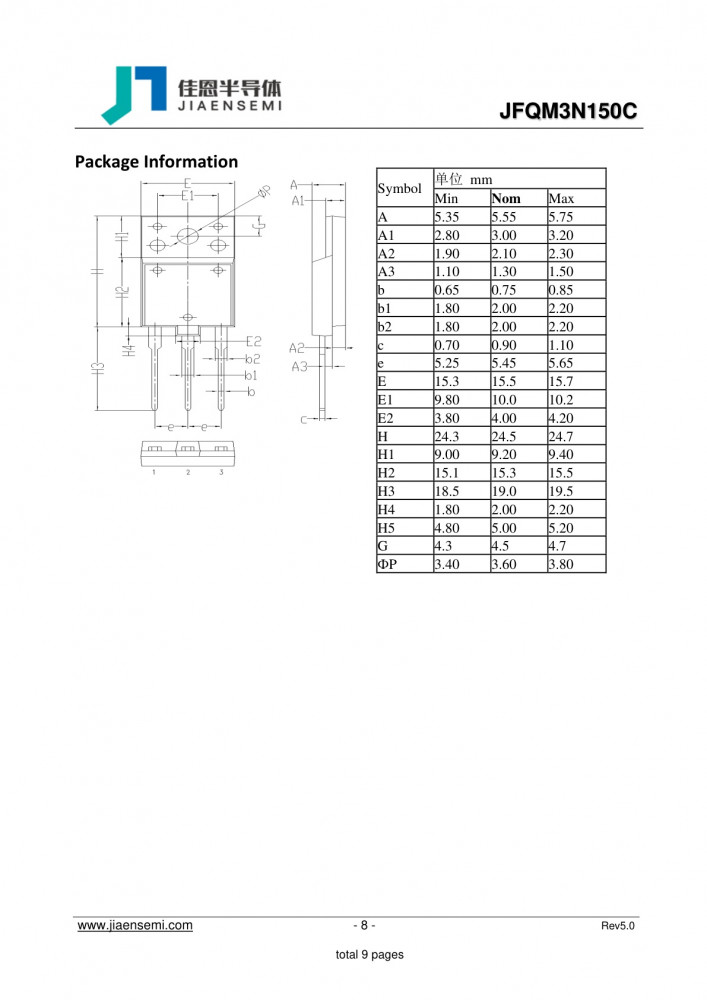 JFQM3N150C datasheet page 8