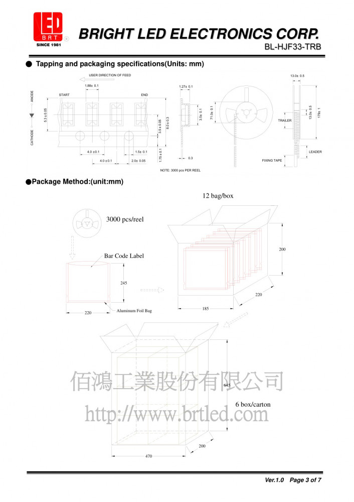 BL-HJF33-TRB datasheet page 3