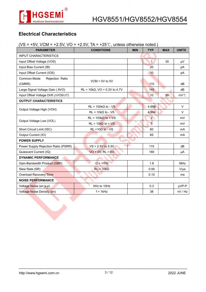 HGV8552AIMM/TR datasheet page 3