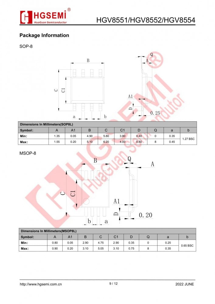 HGV8552AIMM/TR datasheet page 9