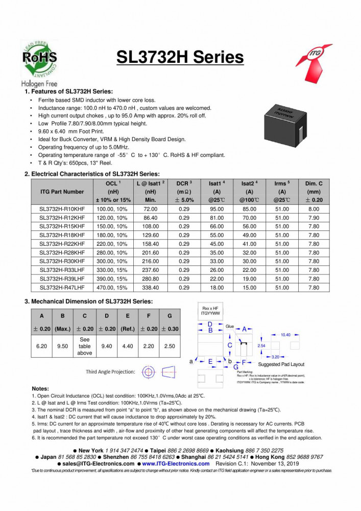 SL3732H datasheet page 1