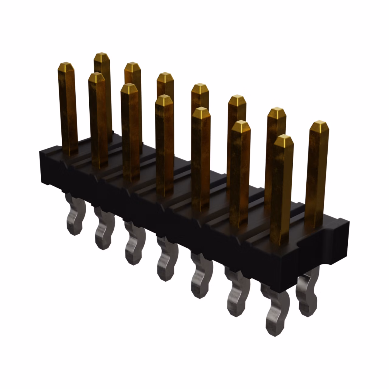 2.00mm Pitch Milli-Grid Straddle Mount Header, 14 Circuits, 0.38µm Gold (Au) Selective Plating, Lead-Free for sale