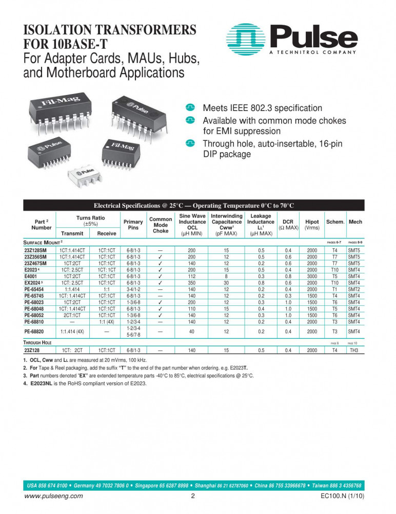 PULSE PE-65728NL datasheet page 2