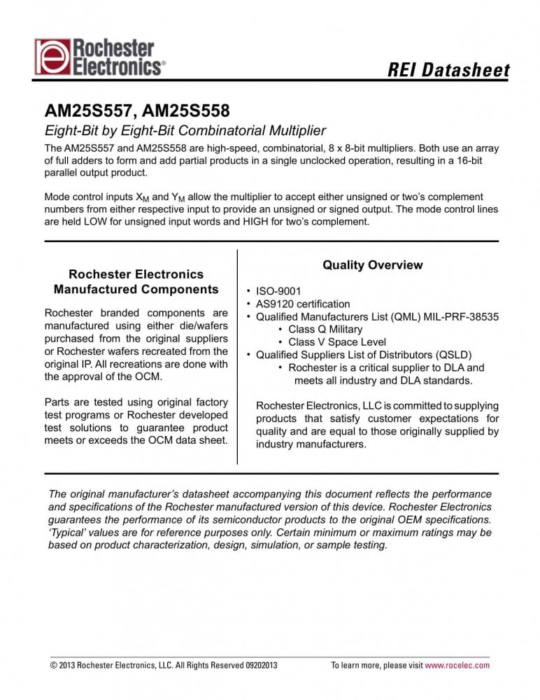 25S558DM datasheet page 1