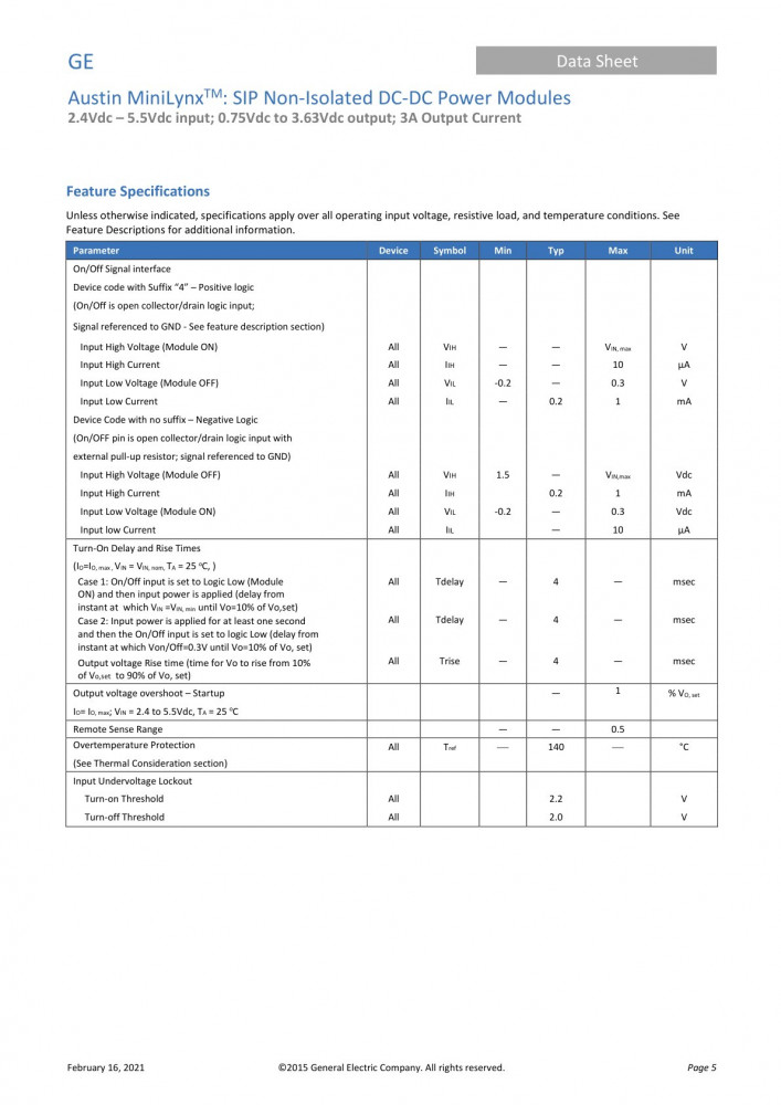 AXH003A0XZ datasheet page 5