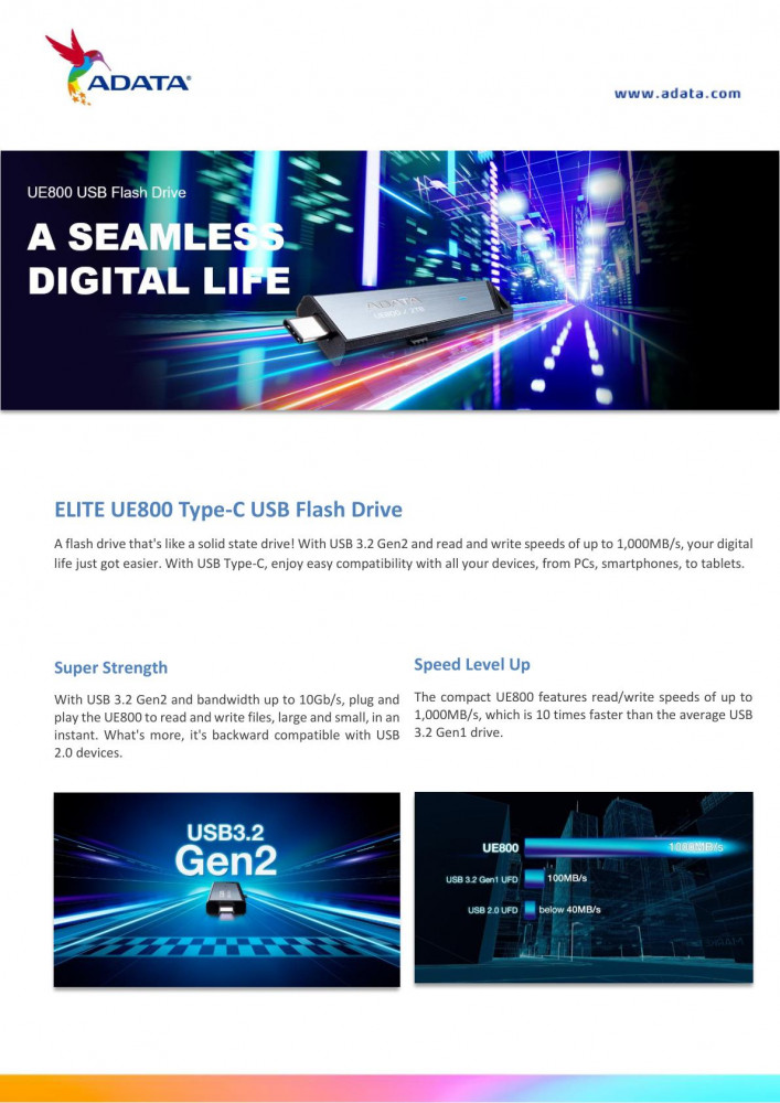 ADATA UE800 technical document page 1