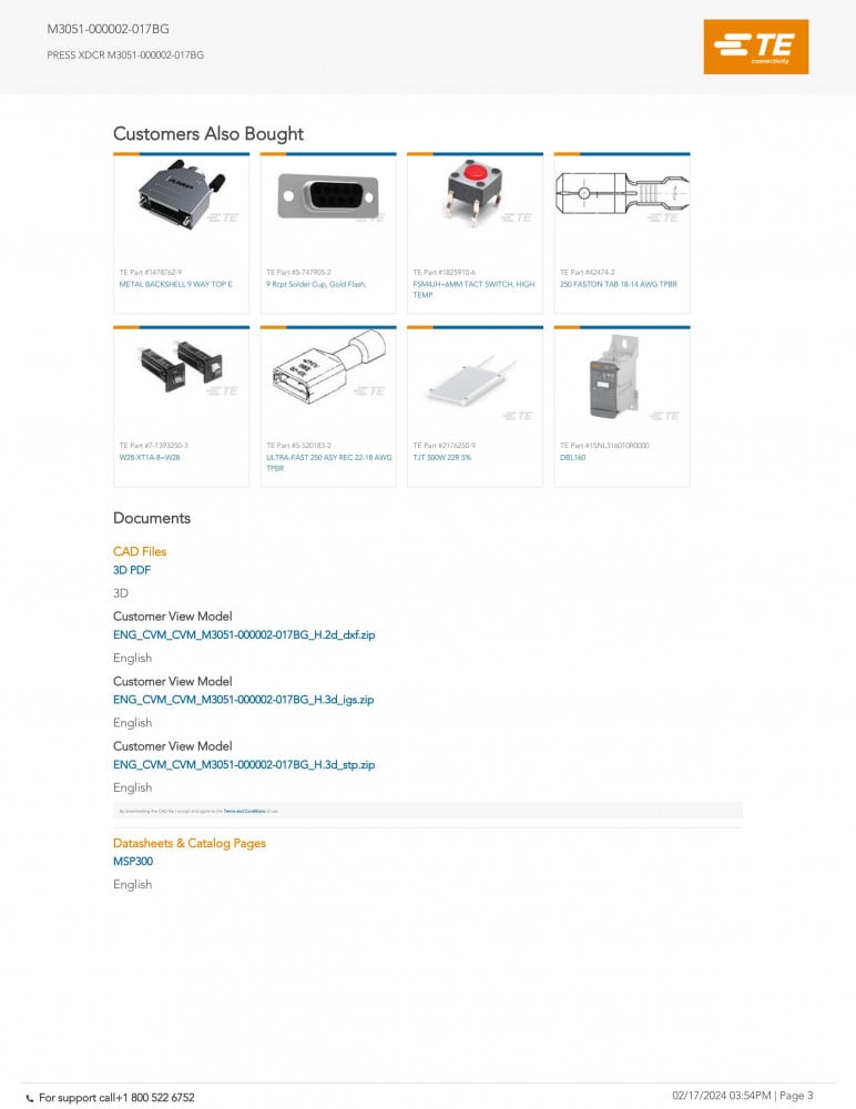 M3051-000002-017BG technical document page 3