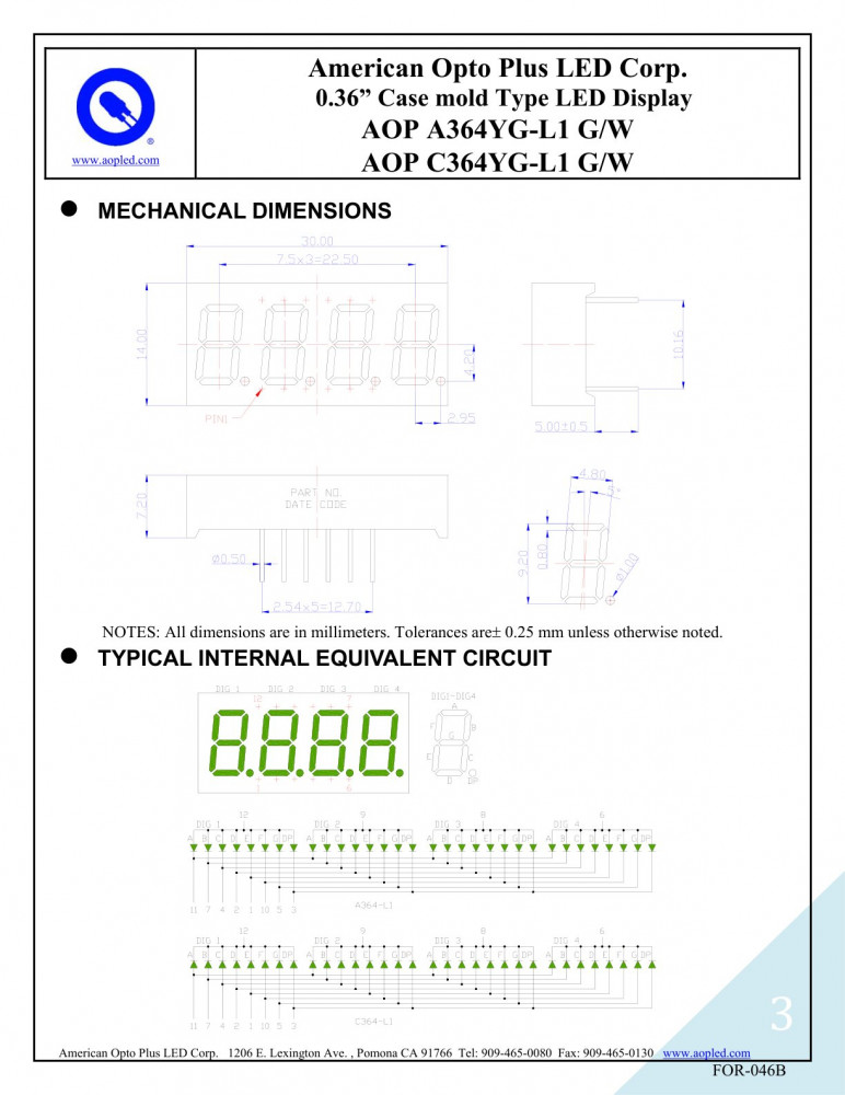 A364YG-L1 datasheet page 3