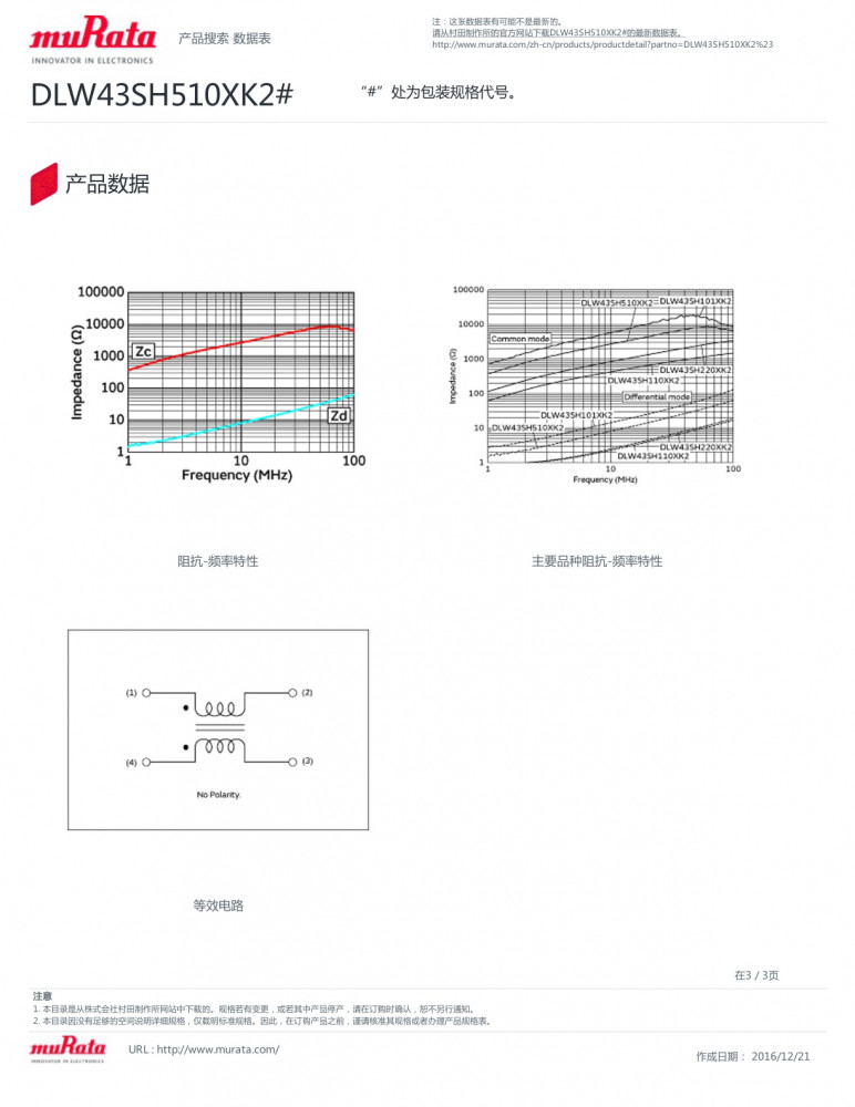 DLW43SH510XK2L datasheet page 3