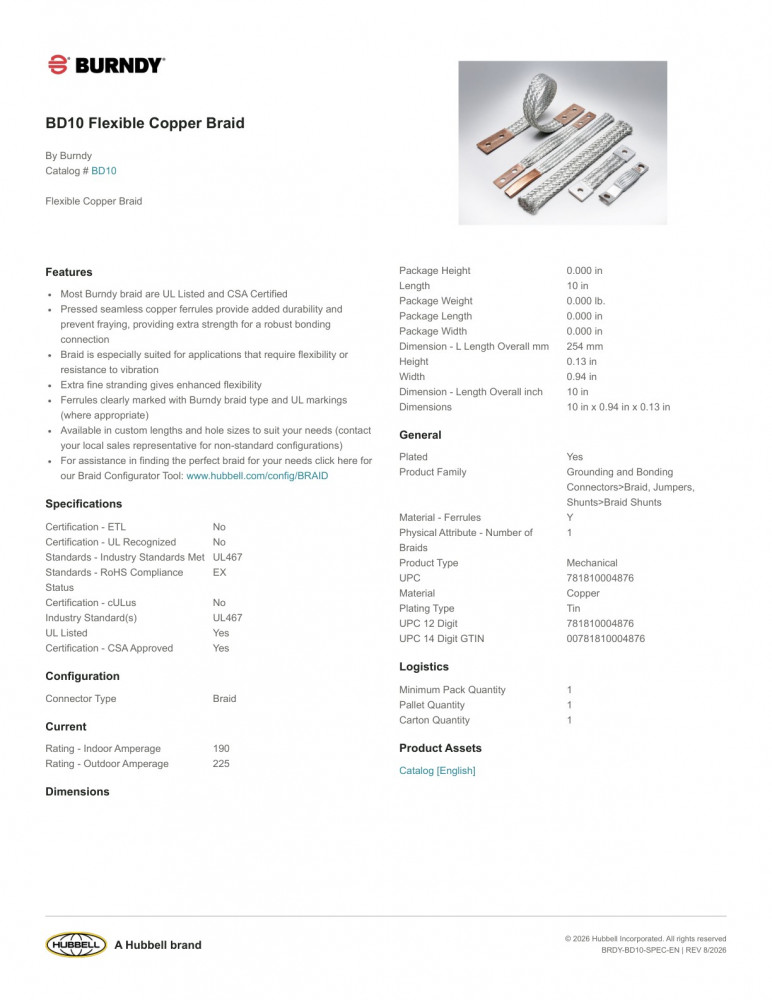 BD10 product document preview