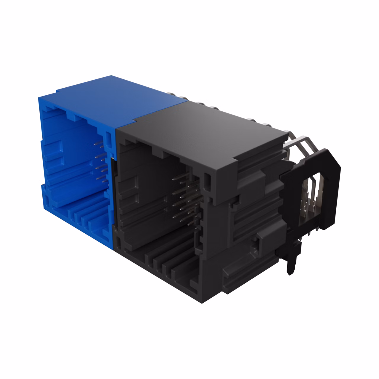 stAK50h 2 Bay Right-Angle Hybrid Header, 64 Circuits, Bay 1: 32 Circuits/Key 2/Blue; Bay 2: 32 Circuits/Key 3/Dark Gray; Tube for sale