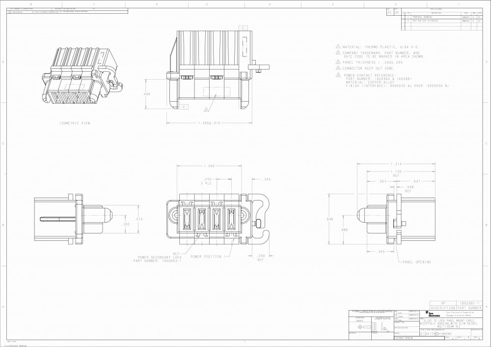 TE Connectivity 1892981-1 drawing page 1