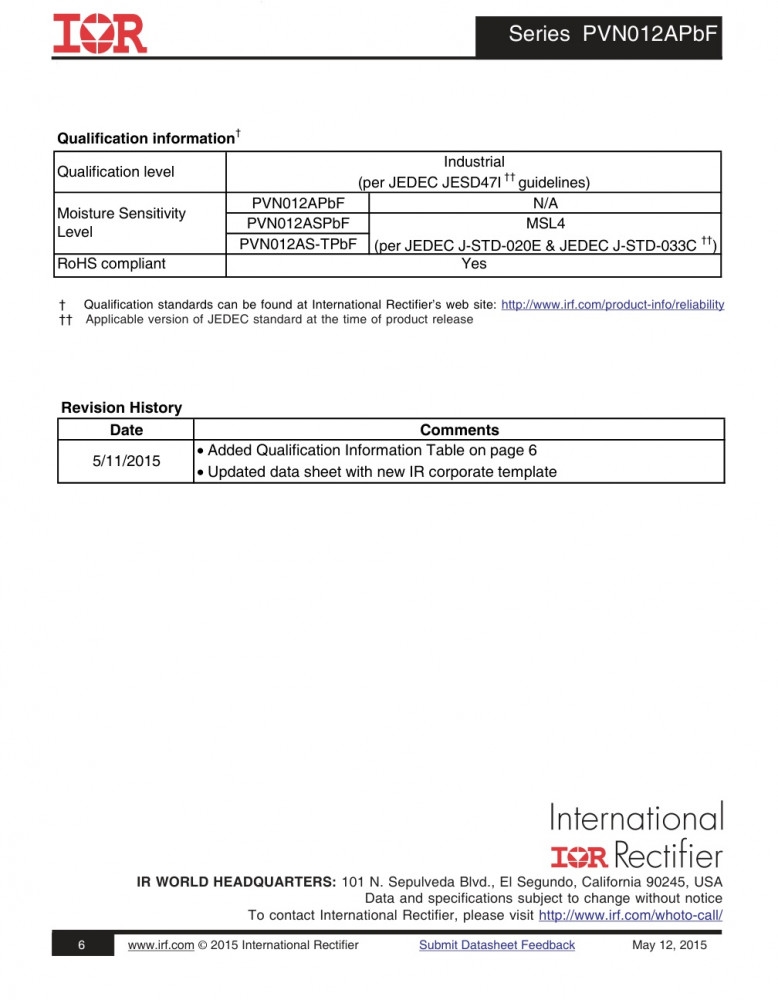PVN012AS-TPBF datasheet page 6