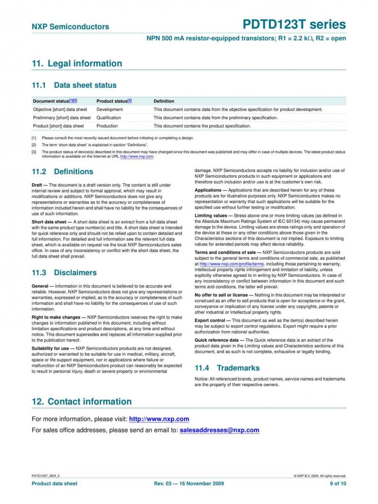PDTD123TT datasheet page 10