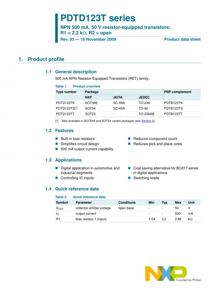PDTD123TT datasheet page 2