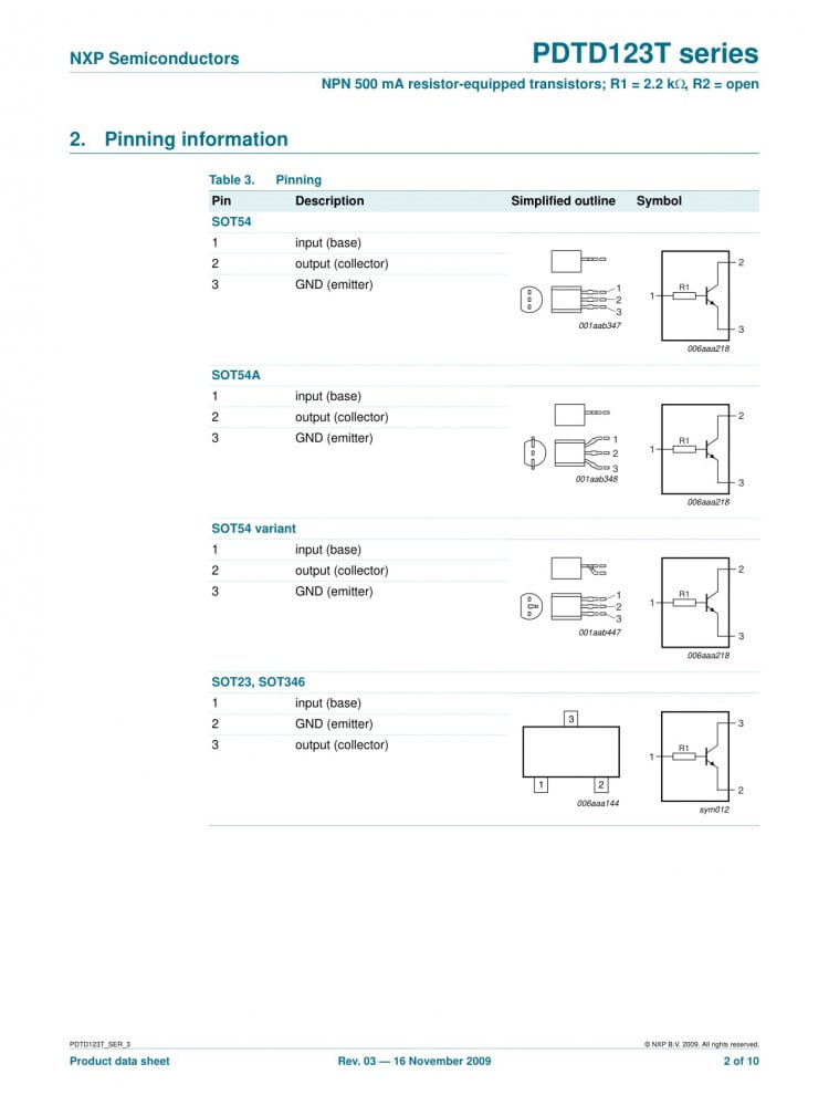 PDTD123TT datasheet page 3