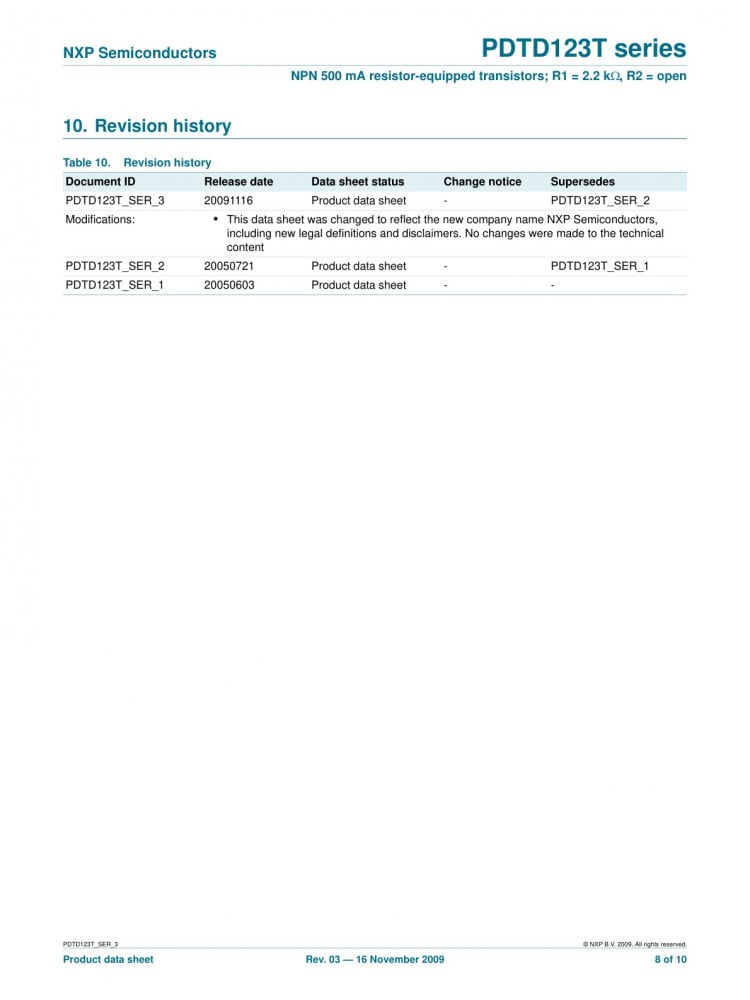 PDTD123TT datasheet page 9
