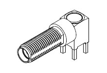SMA Jack, Right-Angle, Bulkhead Receptacle, PCB, Through Hole, Brass Body, Gold (Au) Plated, 50 Ohms for sale