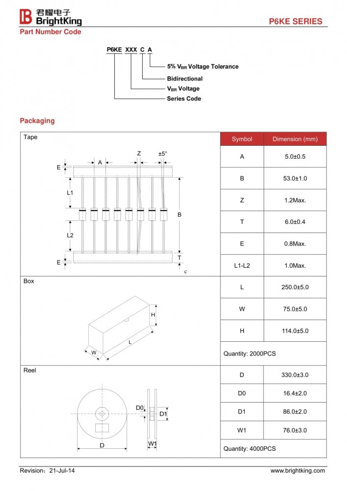 P6KE200A/B datasheet page 6