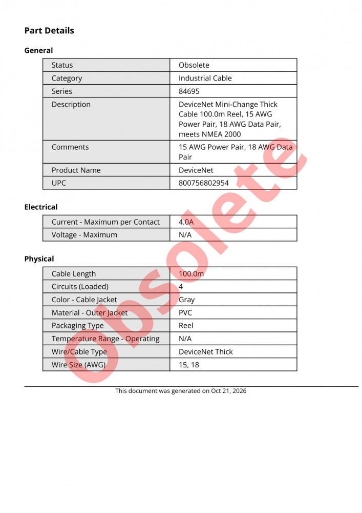 Technical document page 2 for product 846959095