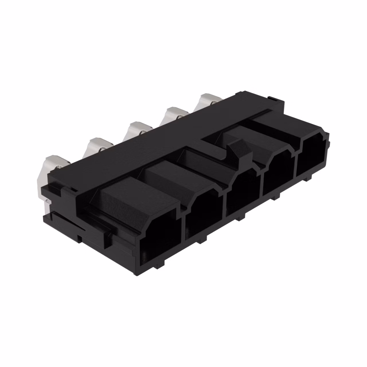 Mini-Fit Sr. Right-Angle Header, 10.00mm Pitch, Single Row, 3 Circuits, 5.10mm Tail Length, for 3.18mm PCB, Tin (Sn) Plating, with Clip, USE NYE LUBE ON MATING SURFACES