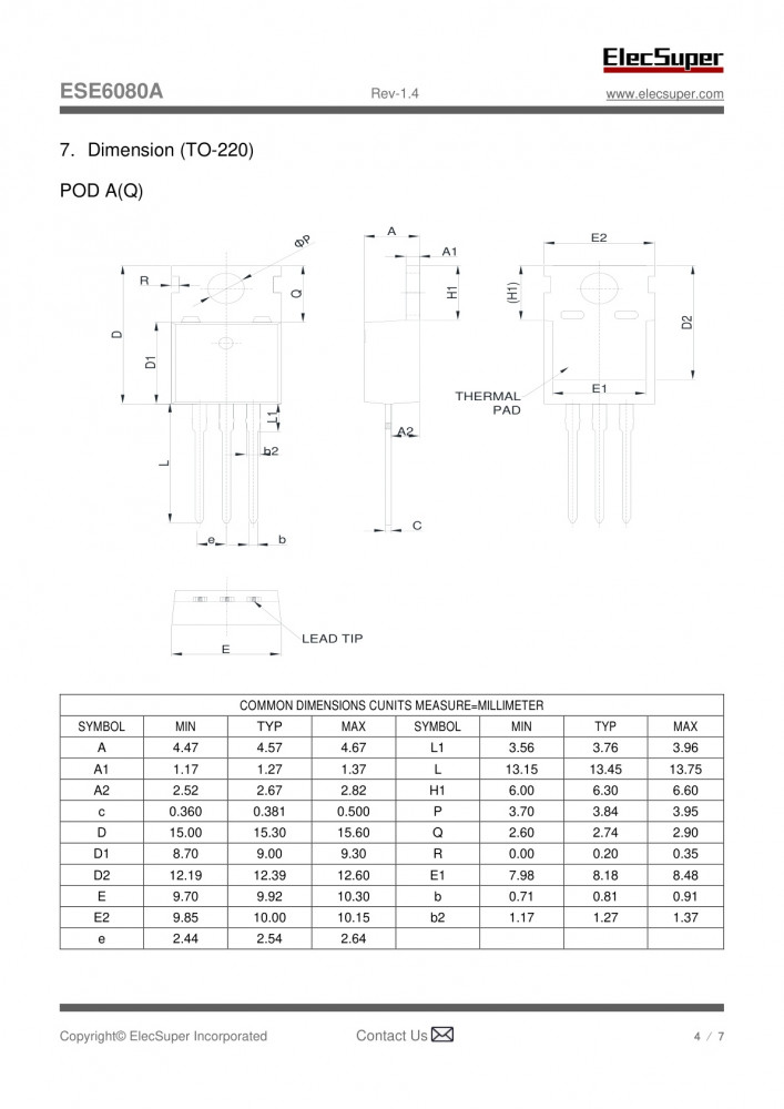 ESE6080A datasheet page 4