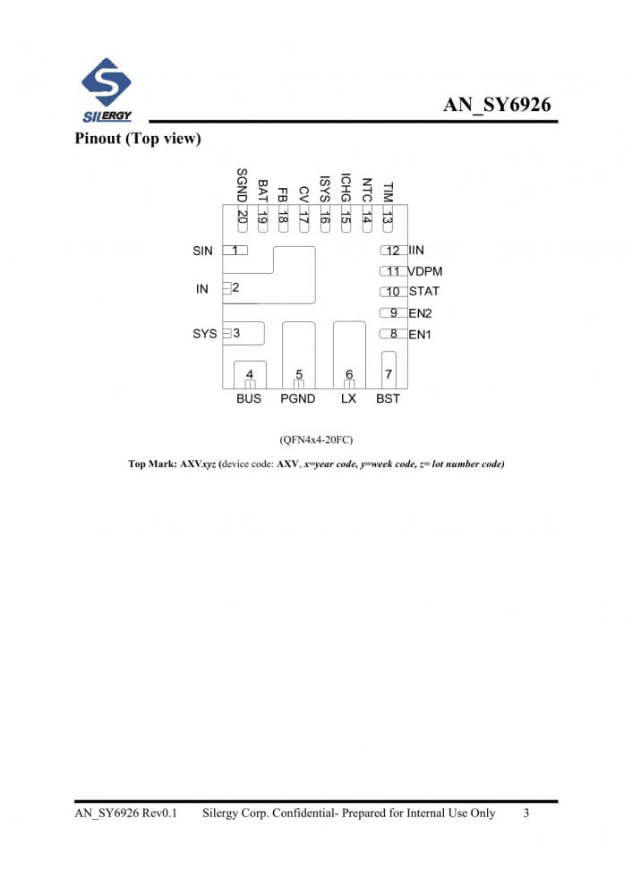 SY6926QYC datasheet page 3
