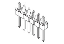 2.54mm Pitch C-Grid III Header, Single Row, Vertical, 39 Circuits, Flash  Gold (Au) Stripe on 2 Sides for sale