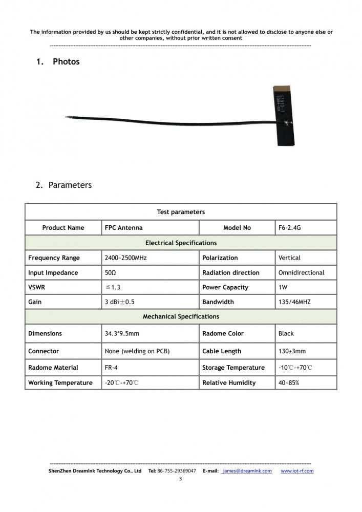 F6-2.4G product specification page 3