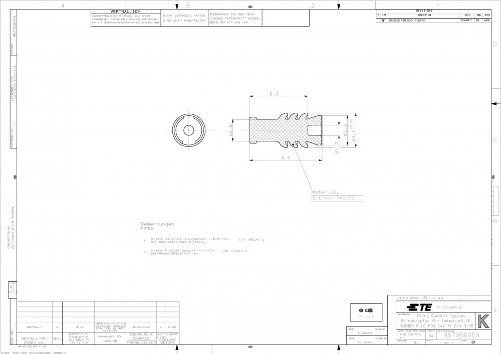 TE Connectivity 967056-1 technical drawing preview