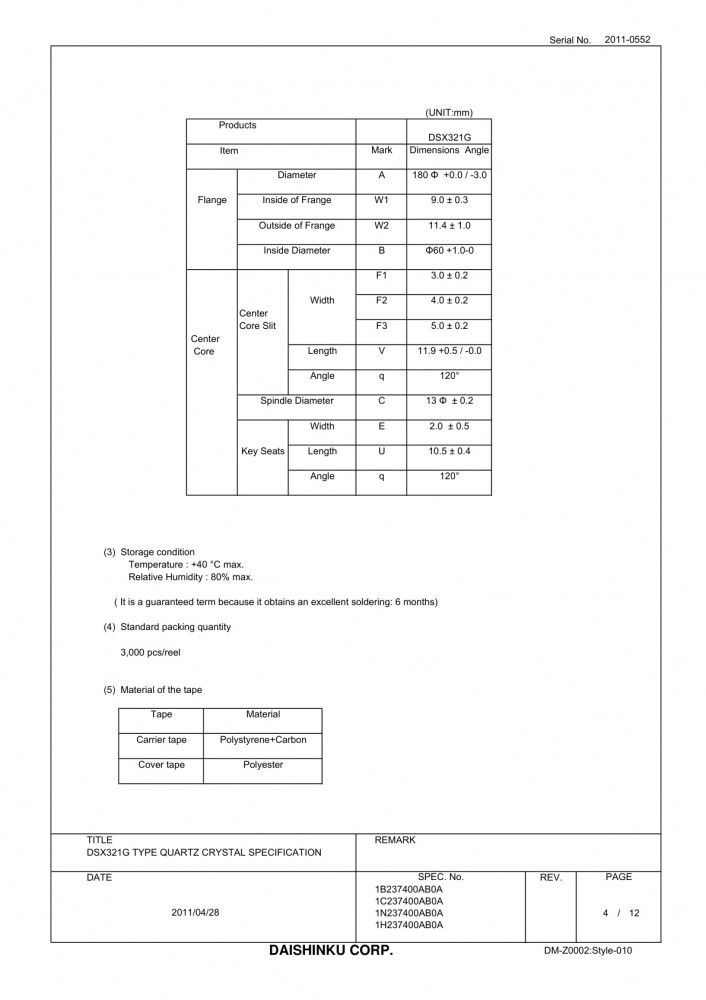 KDS DSX321G specification page 5
