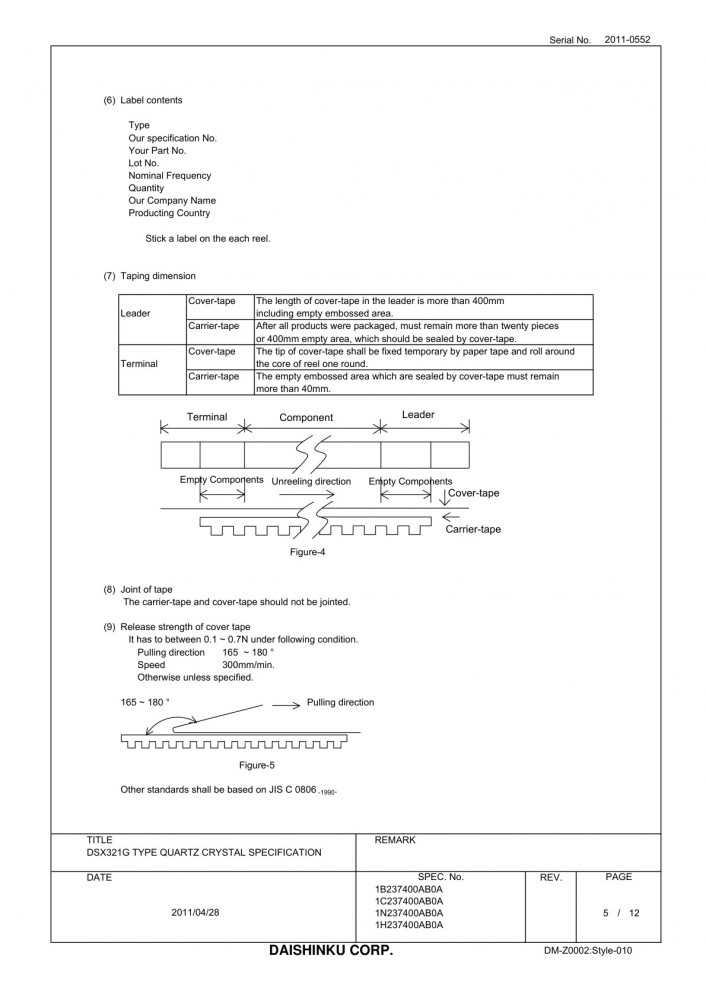 KDS DSX321G specification page 6