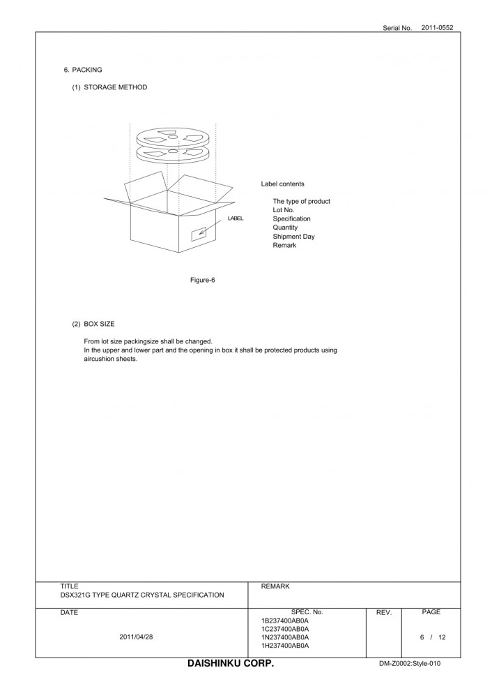 KDS DSX321G specification page 7