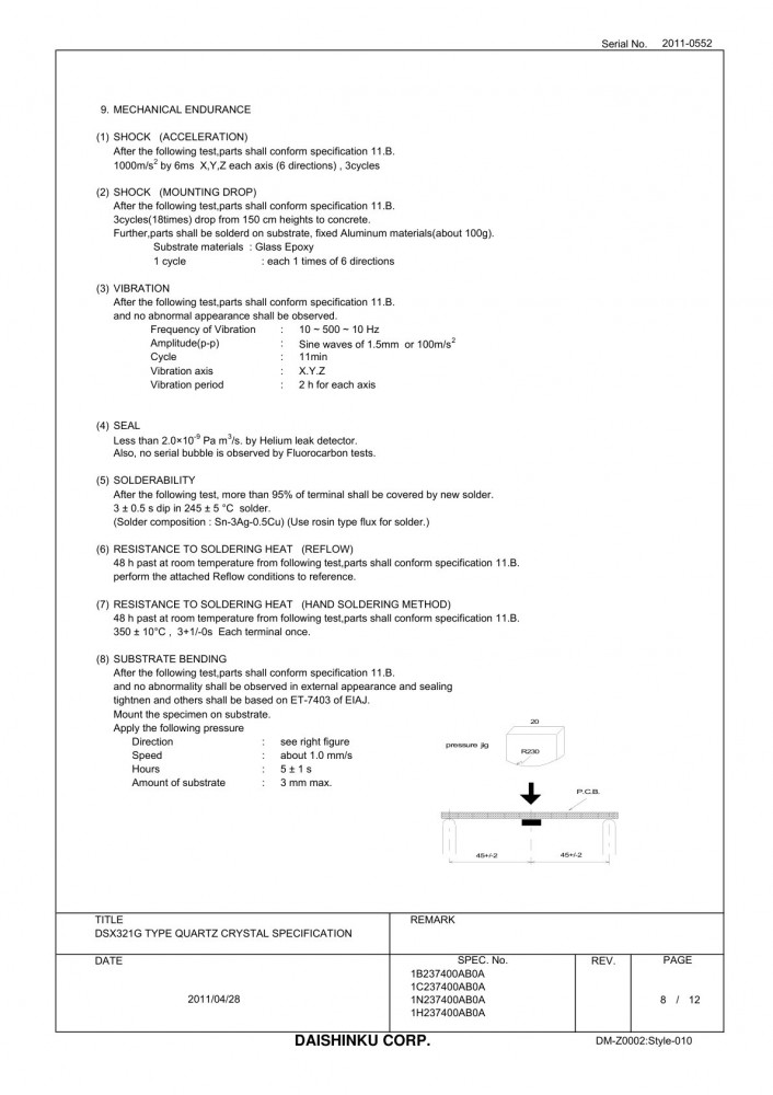 KDS DSX321G specification page 9