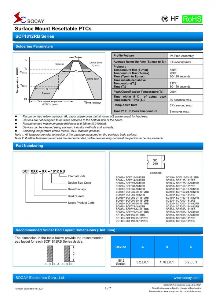 SCF1812RB datasheet page 4