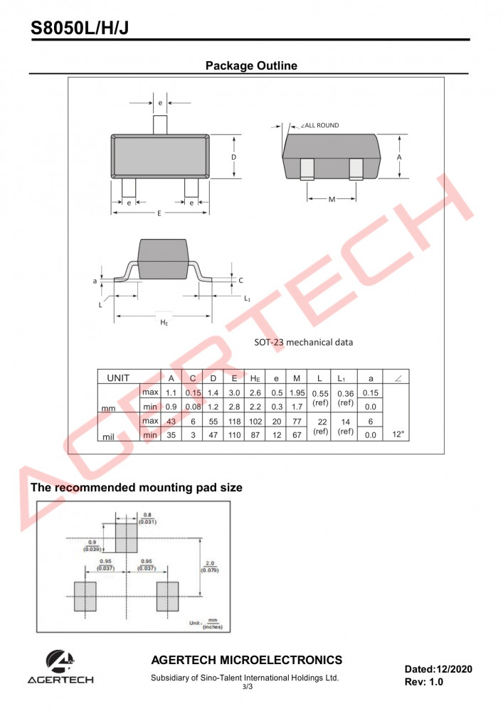 S8050H datasheet page 3