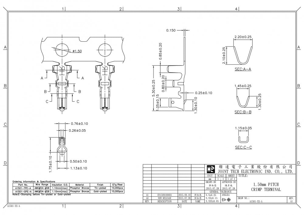 A1501-TPE-A technical document preview