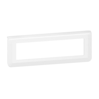 Mosaic - Plate 3x2 modules vertical mounting white - Glossy white thermoplastic RAL9003 - Snap-on flush-mounted cover frame