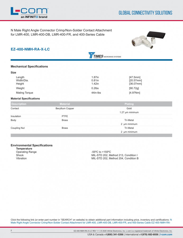 EZ-400-NMH-RA-X-LC datasheet page 2