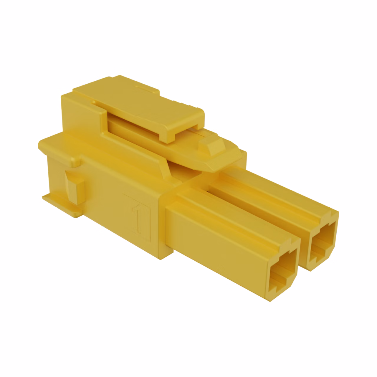 Mega-Fit ColorLock Tangless TPA-Capable Receptacle Housing, Single Row, 2 Circuit, UL 94V-0, Glow-Wire Capable, Yellow for sale