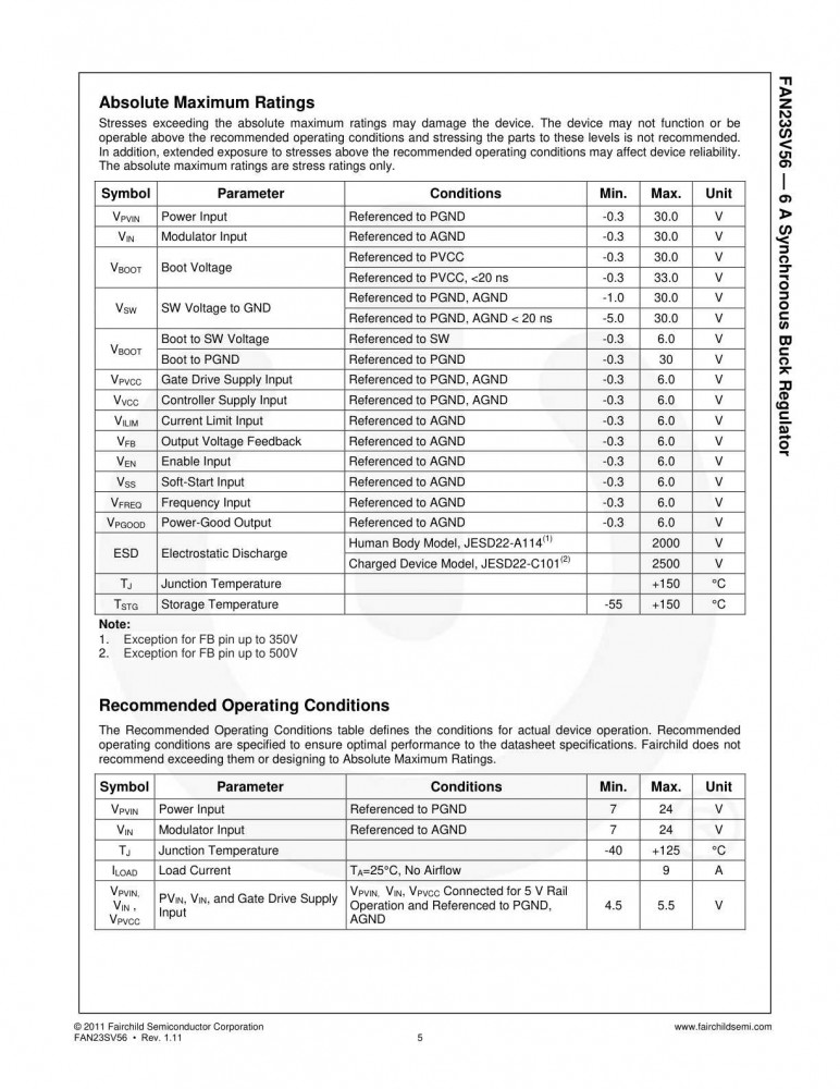 FAN23SV56 datasheet page 6