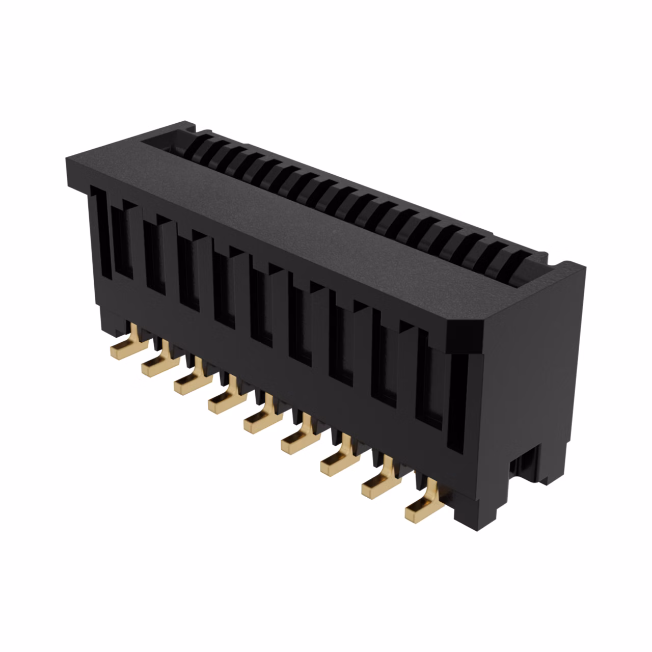 Easy-On FFC/FPC Connector, 0.50mm Pitch, Surface Mount, Vertical, Non-ZIF, Reverse Footprint, Gold Plating, Black, 17 Circuits for sale